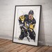 Sidney Crosby Poster, Pittsburgh Penguins, Wall Art Printable, Hockey ...
