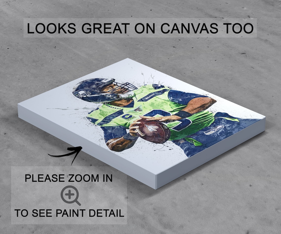 Russell Wilson Poster Wall Art Printable Seattle Seahawks - Etsy