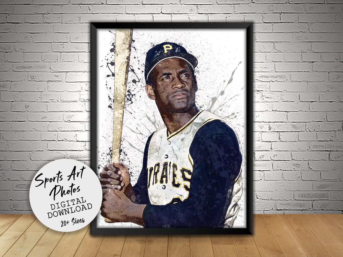 Roberto Clemente Poster Pittsburgh Pirates Wall Art | Etsy