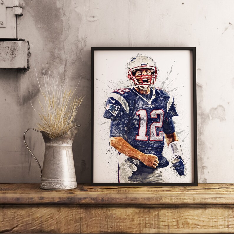Tom Brady Poster New England Patriots Digital Download Man - Etsy