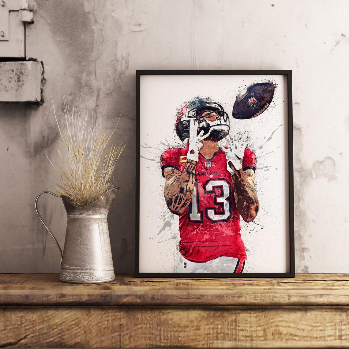 Mike Evans Poster Tampa Bay Buccaneers Wall Art Printable - Etsy