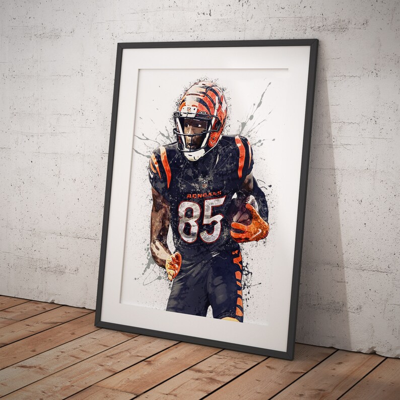 Tee Higgins Poster Cincinnati Bengals Wall Art Printable - Etsy