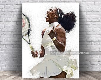 Serena Willams Poster Canvas Print, Sports Framed Print, Tennis Poster ...