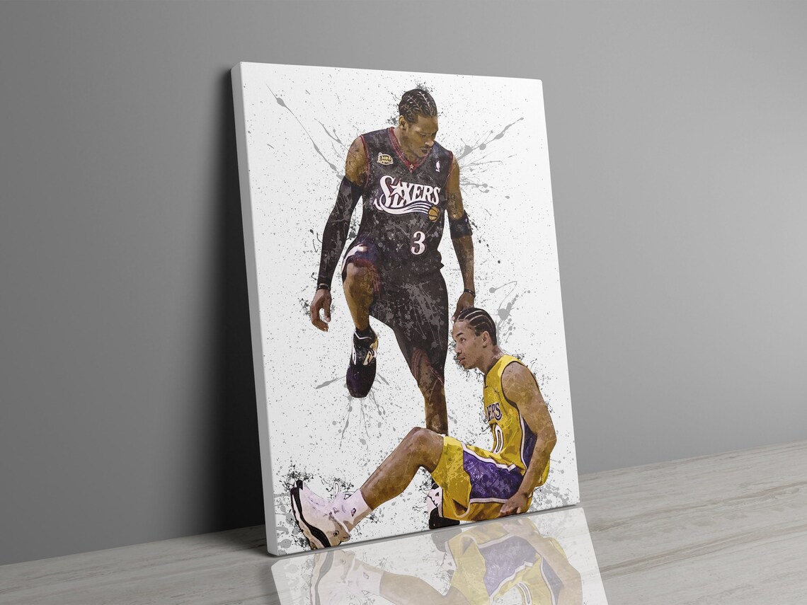 Allen Iverson Poster Philadelphia 76ers Steps Over Lue Wall - Etsy