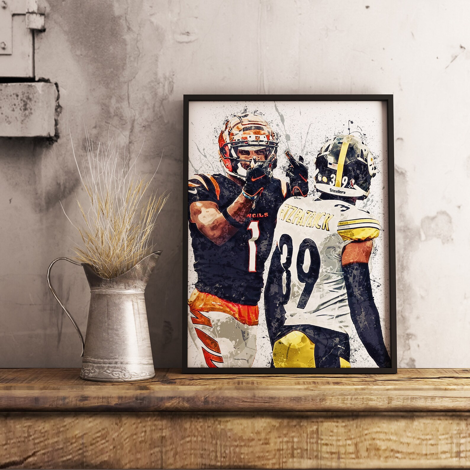 Ja'marr Chase Poster Minkah Fitzpatrick Cincinnati - Etsy