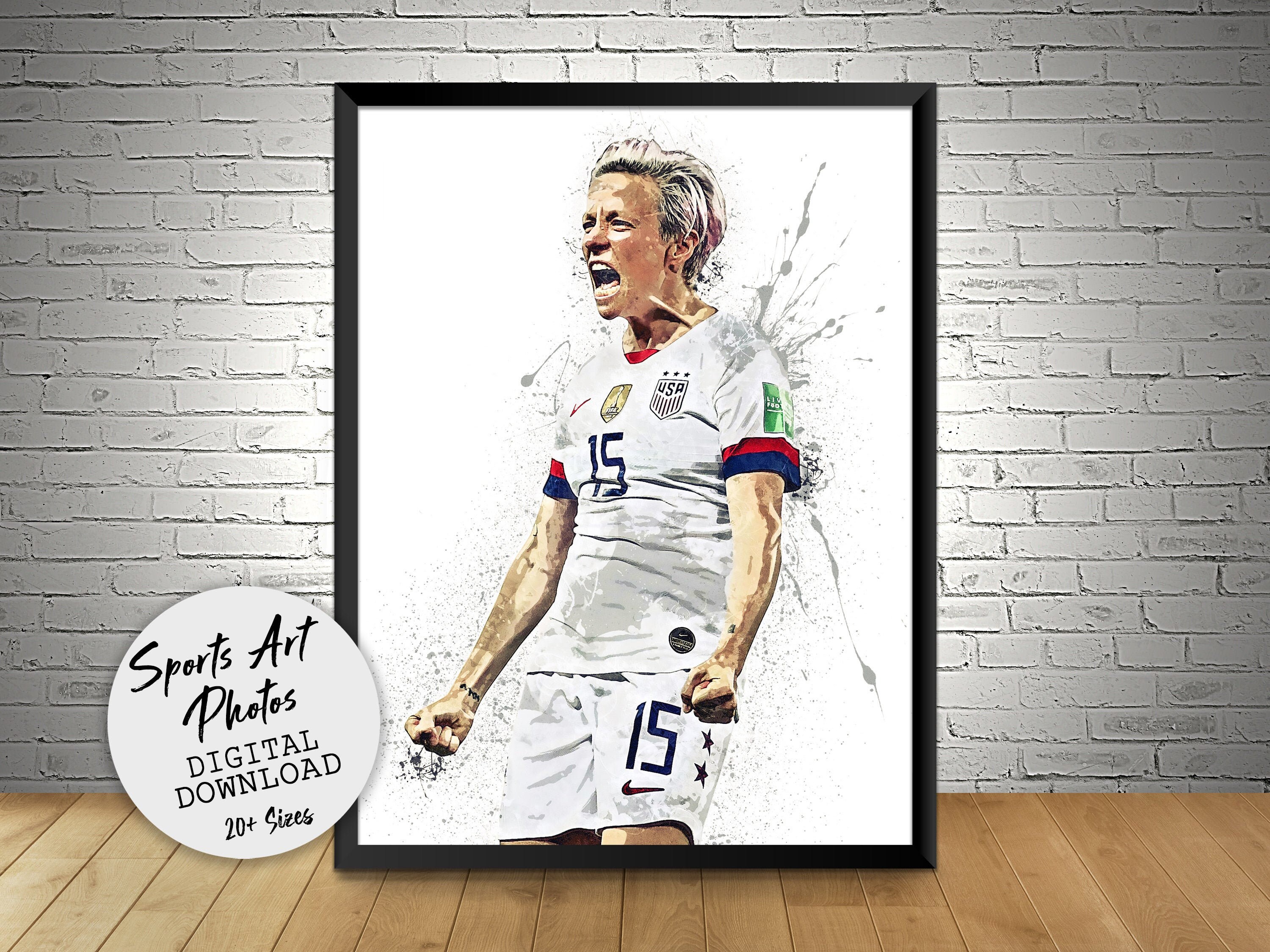 Megan Rapinoe Poster Wall Art Printable USA Soccer Digital | Etsy