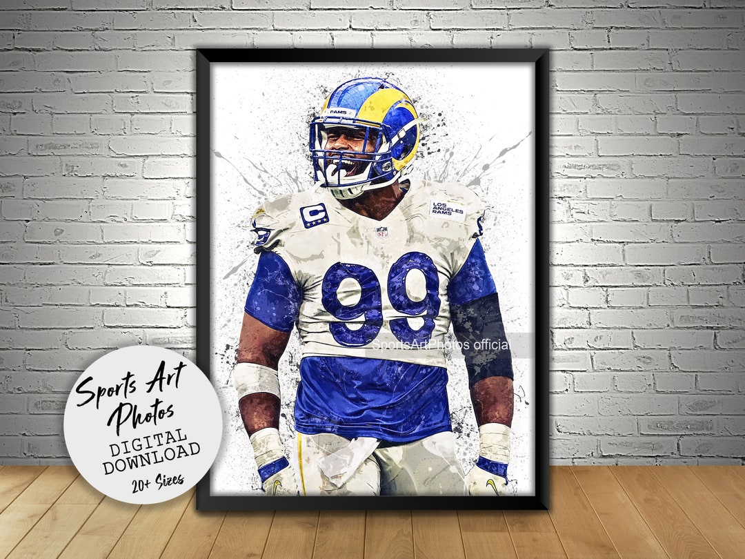 Aaron Donald Poster Los Angeles Rams Wall Art Printable Man - Etsy