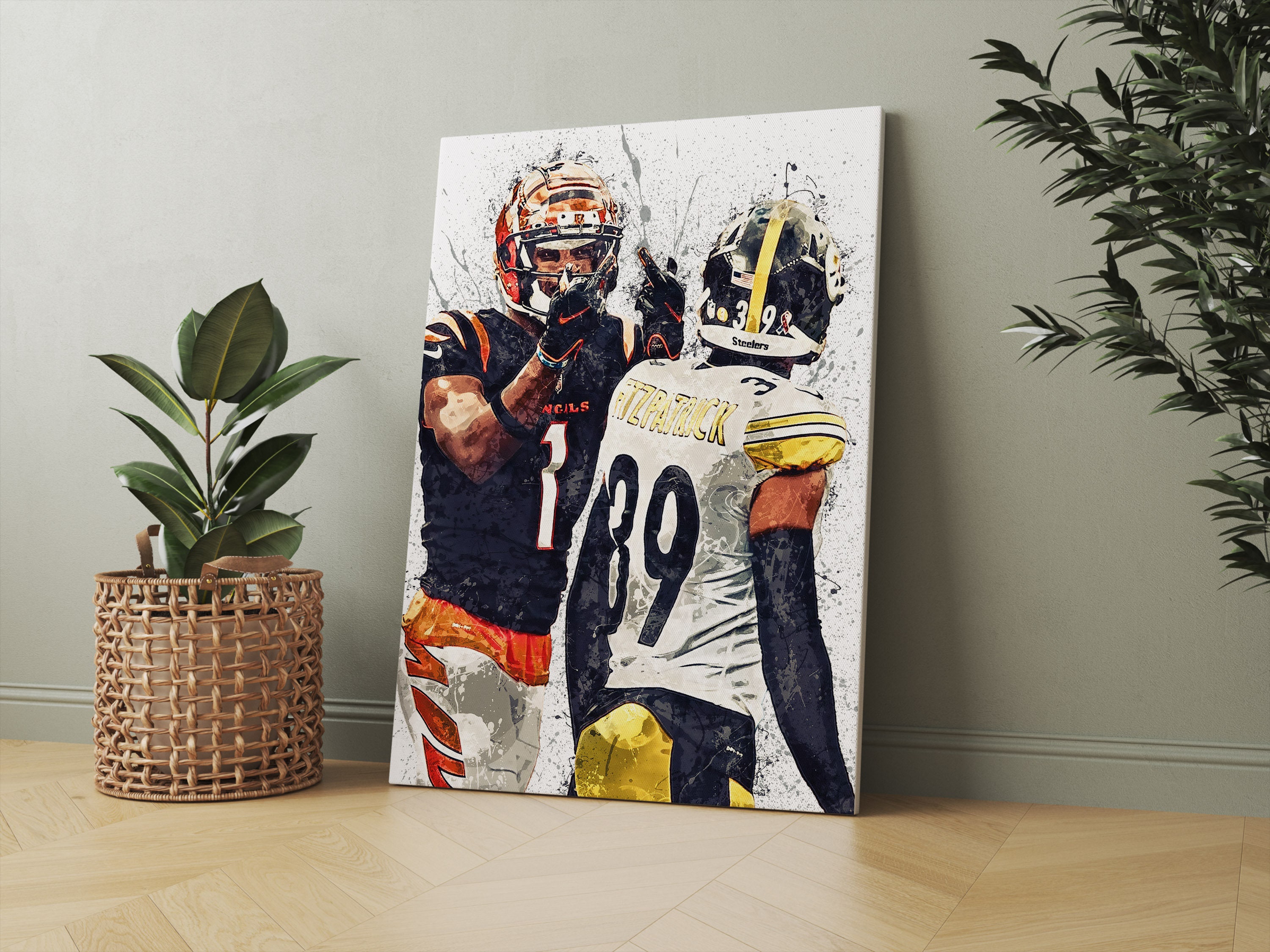 Ja'marr Chase Poster Minkah Fitzpatrick Cincinnati - Etsy