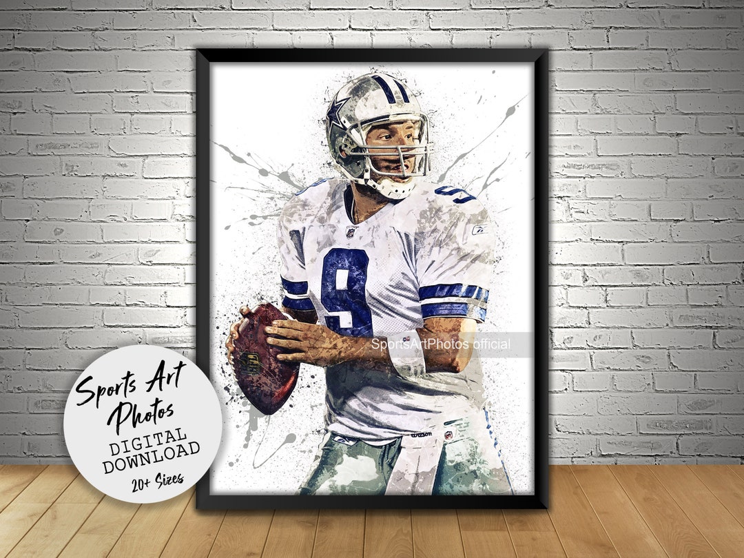 Tony Romo Poster, Dallas Cowboys, Wall Art Printable, Kids Decor ...