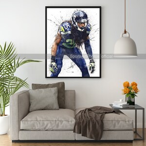 Richard Sherman Poster, Seattle Seahawks, Canvas Wrap, Wall Art Print ...