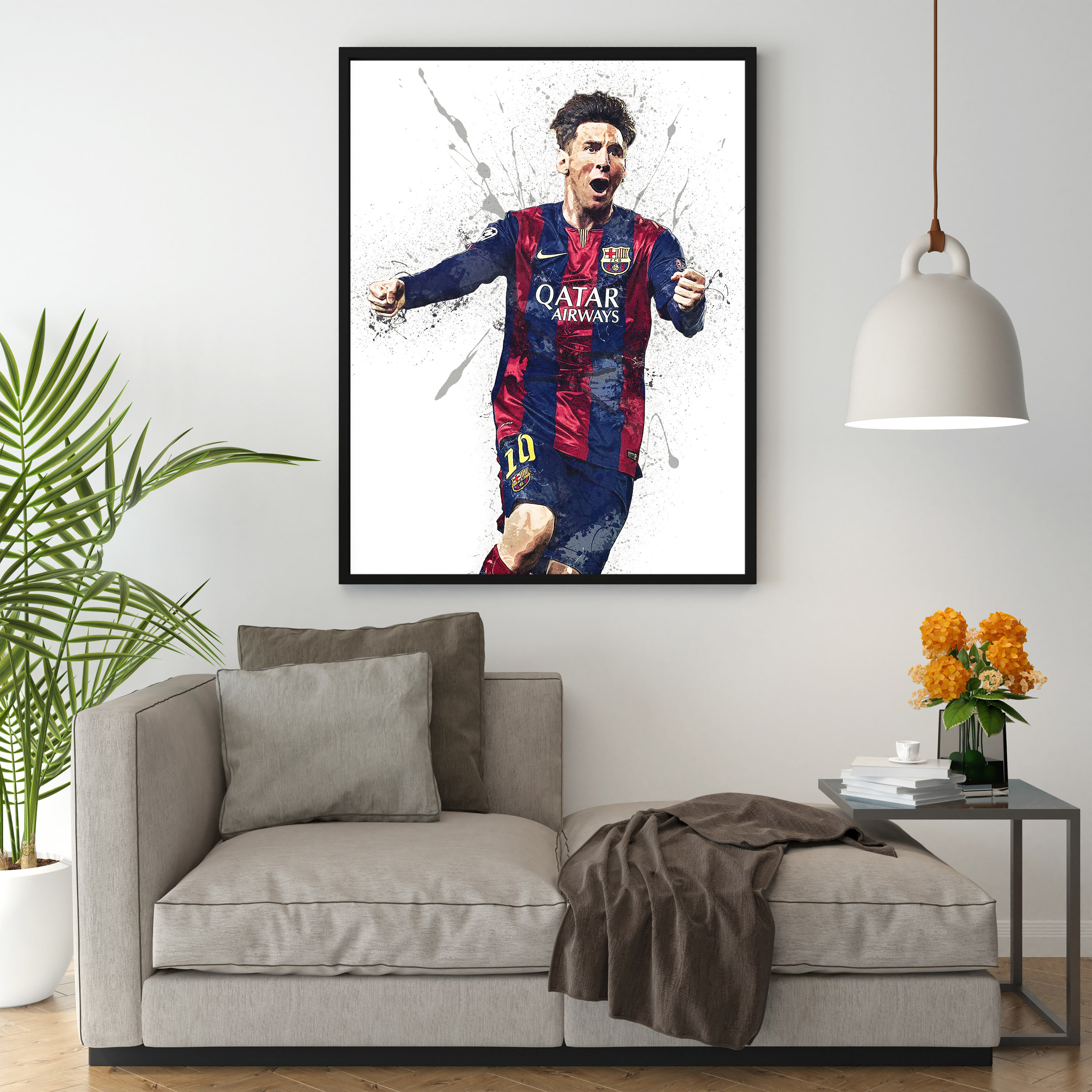 Lionel Messi Poster Wall Art Printable Barcelona Footballer - Etsy
