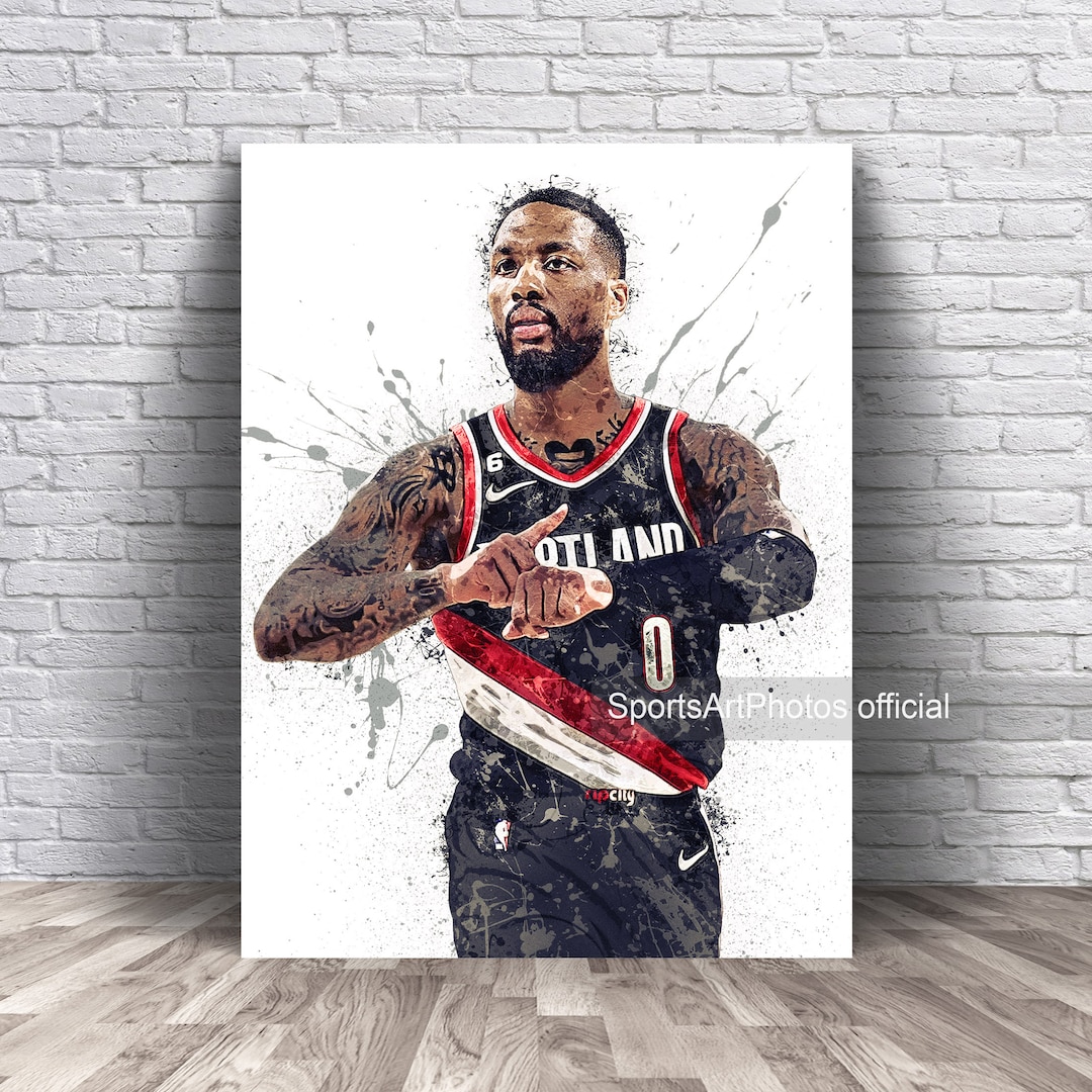 Damian Lillard Poster, Portland Trail Blazers, 'dame Time Canvas Wrap ...