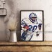 Barry Sanders Poster, Detroit Lions, Wall Art Printable, Man Cave Gift ...