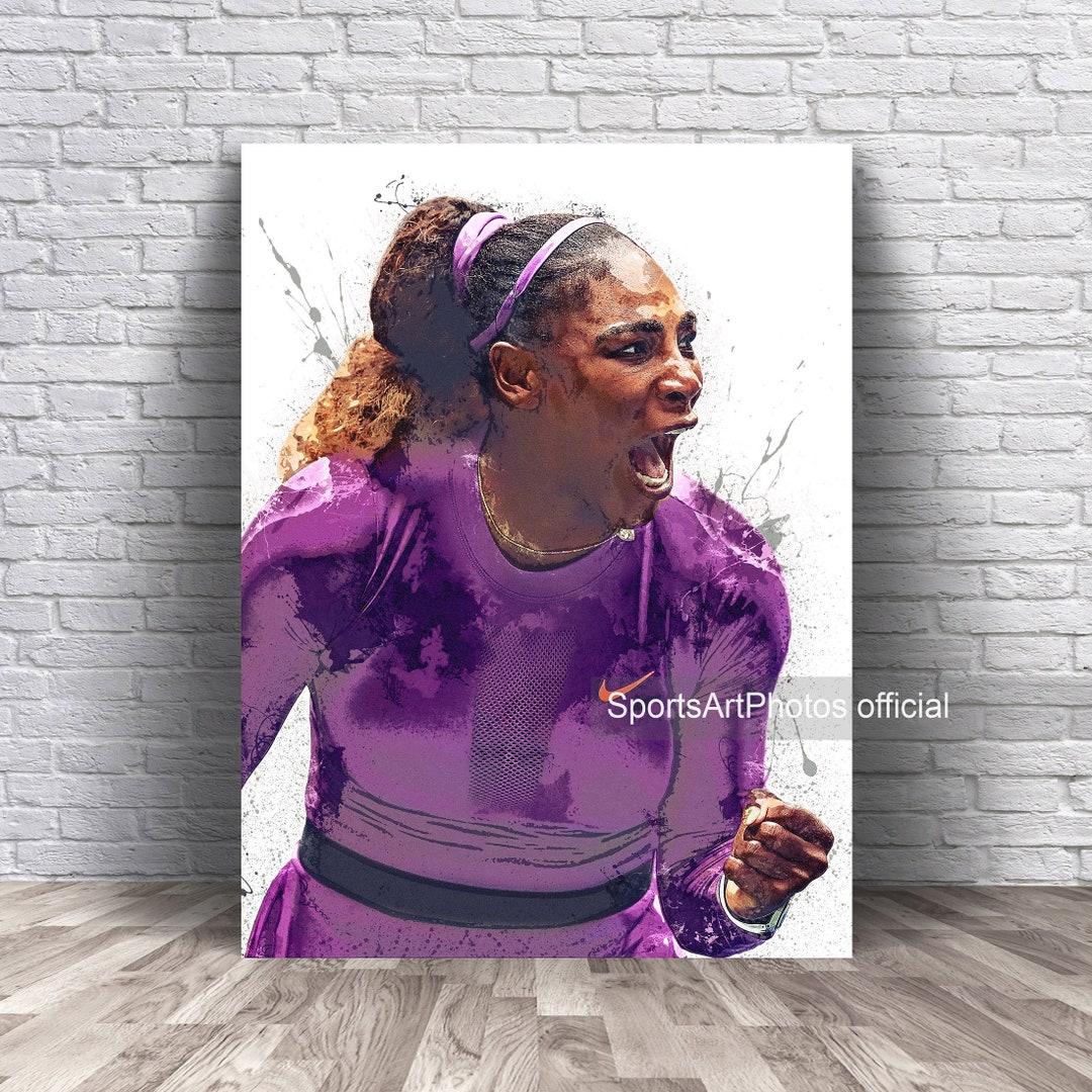 Serena Williams Poster, Tennis World Champion, Canvas Wrap, Wall Art ...