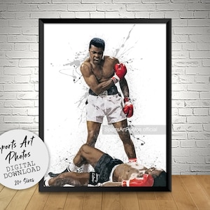 Muhammad Ali Poster, Boxing Legend, Wall Art Printable, Man Cave Gift ...