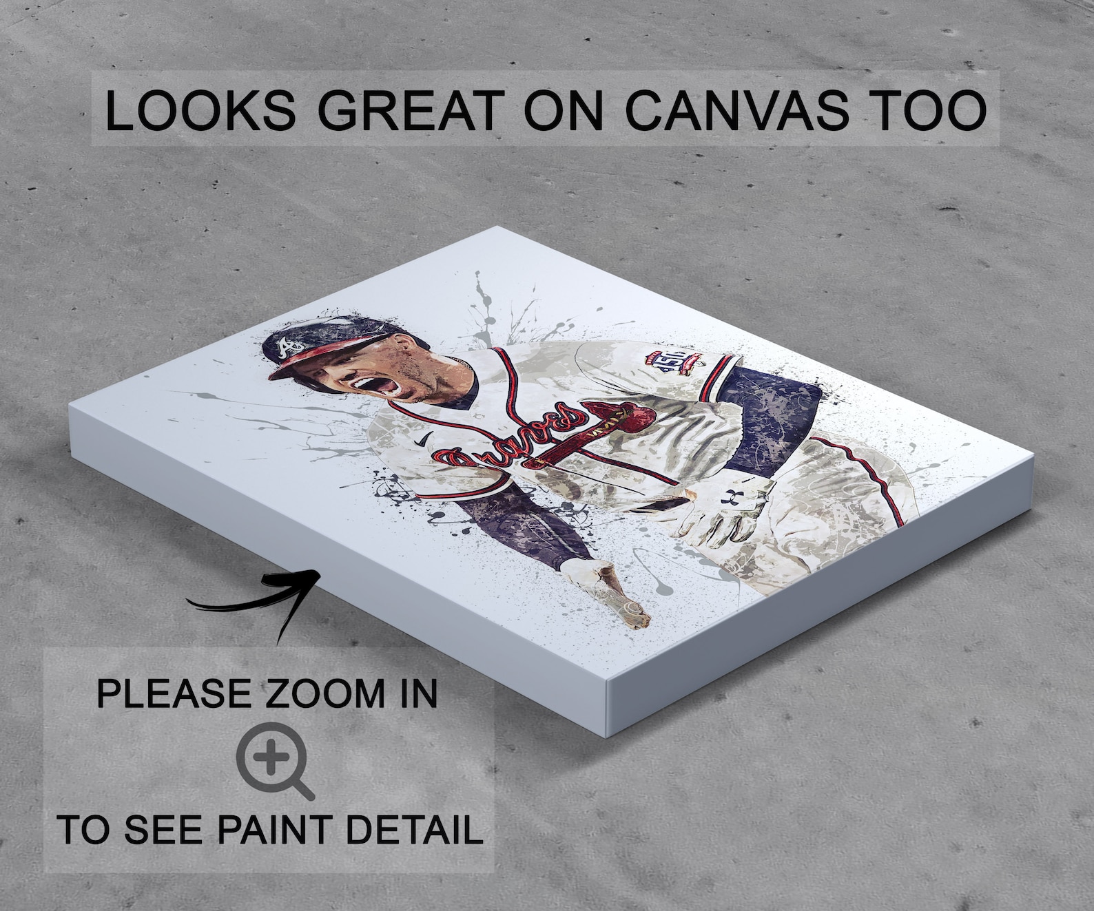 Freddie Freeman Poster Atlanta Braves Digital Download Kids | Etsy