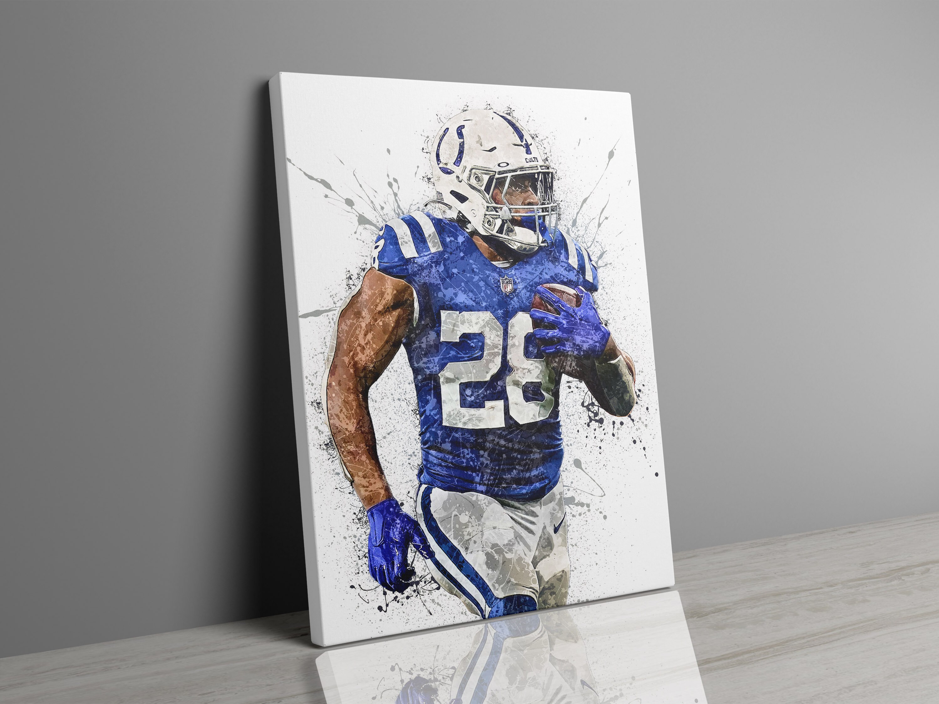 Jonathan Taylor Poster Indianapolis Colts Wall Art - Etsy