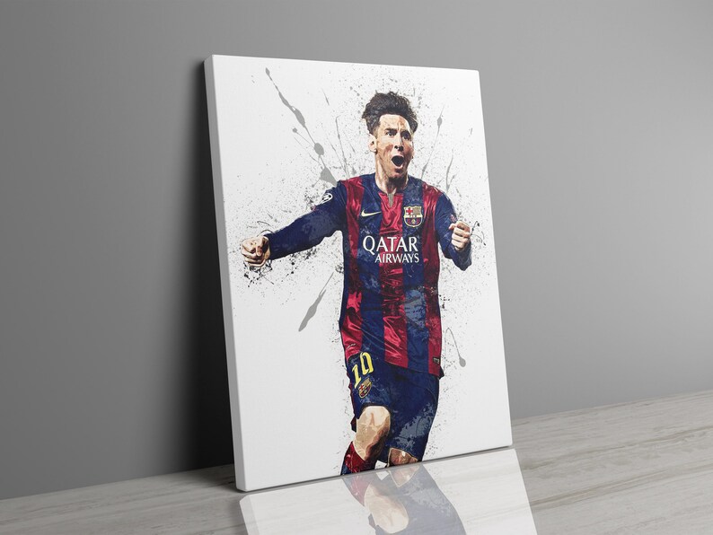 Lionel Messi Poster Wall Art Printable Barcelona Footballer - Etsy