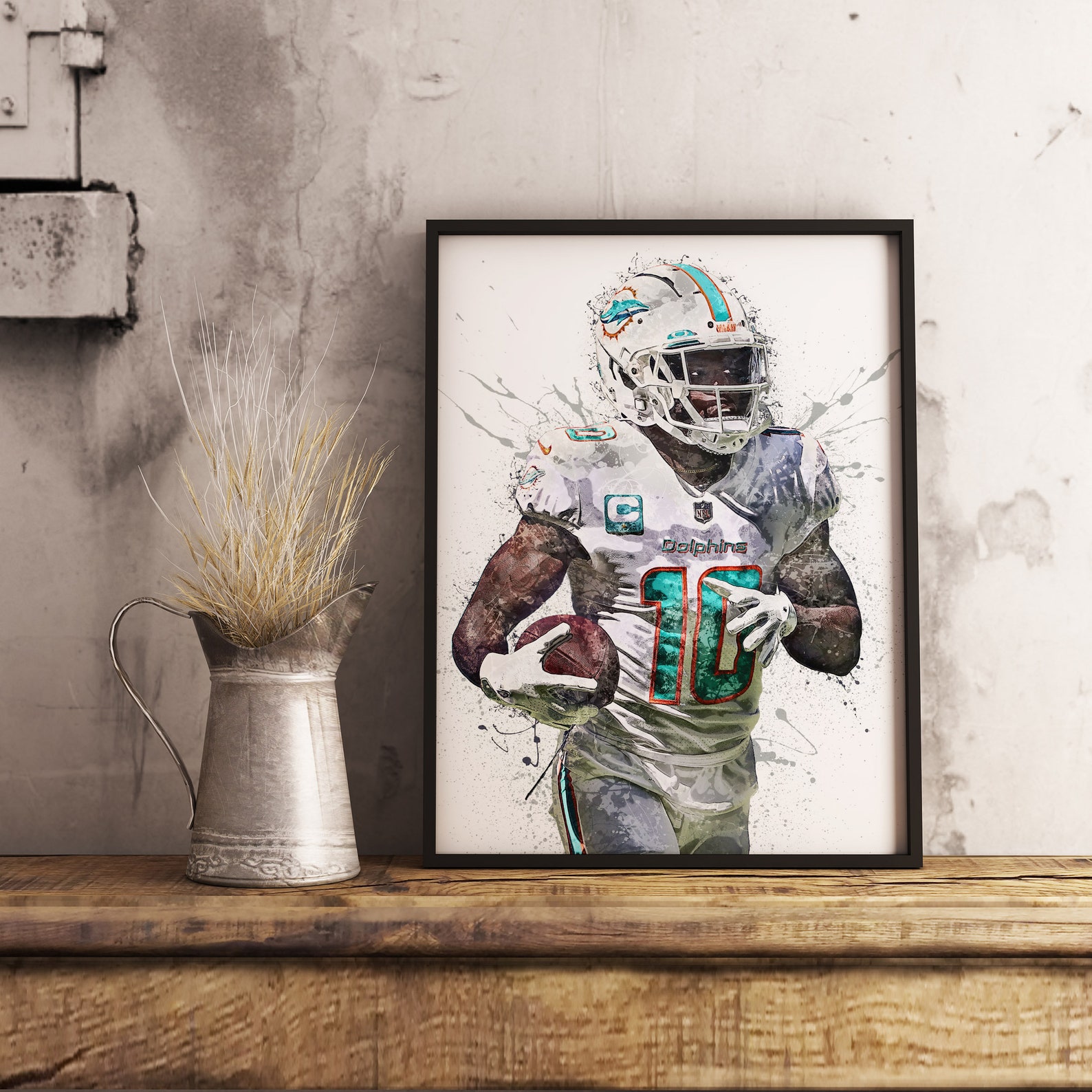 Tyreek Hill Poster Miami Dolphins Canvas Wrap Wall Art - Etsy