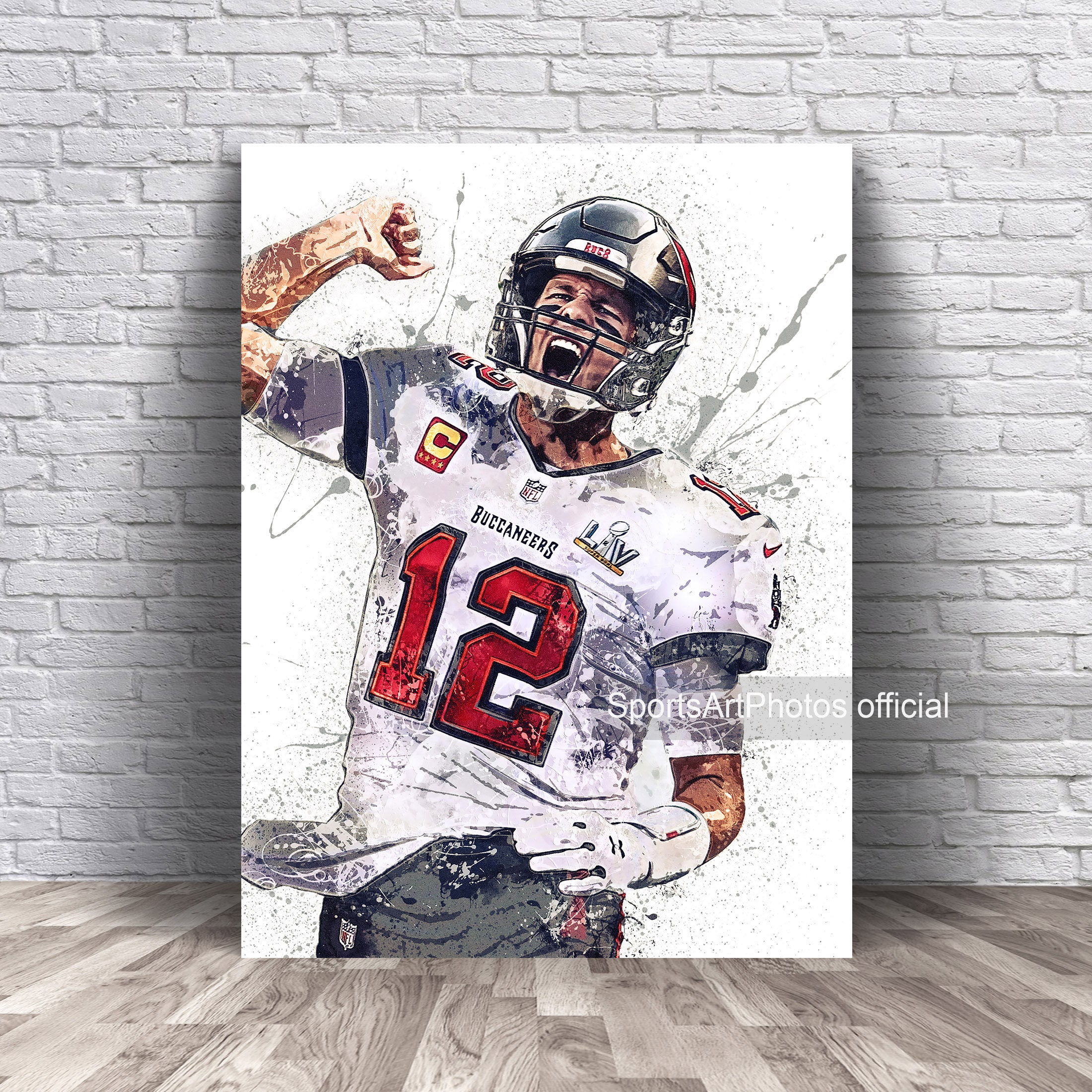 Tom Brady Poster Tampa Bay Buccaneers Canvas Wrap Wall Art - Etsy