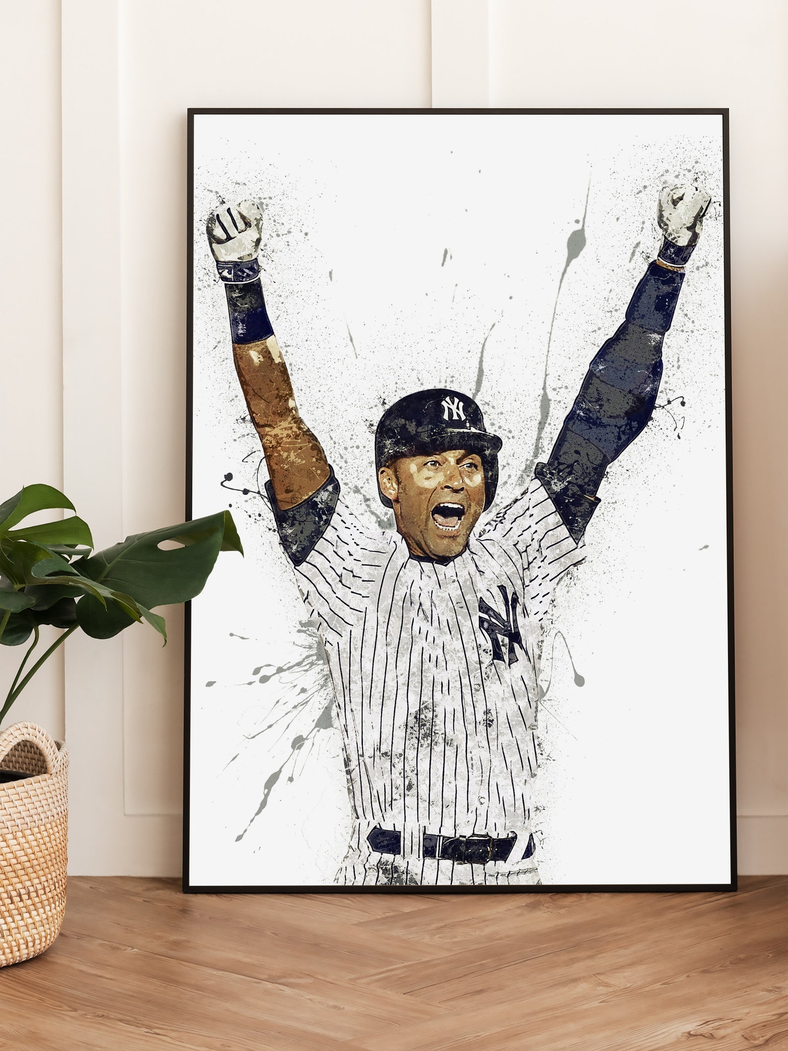 Derek Jeter Poster Wall Art Printable New York Yankees | Etsy