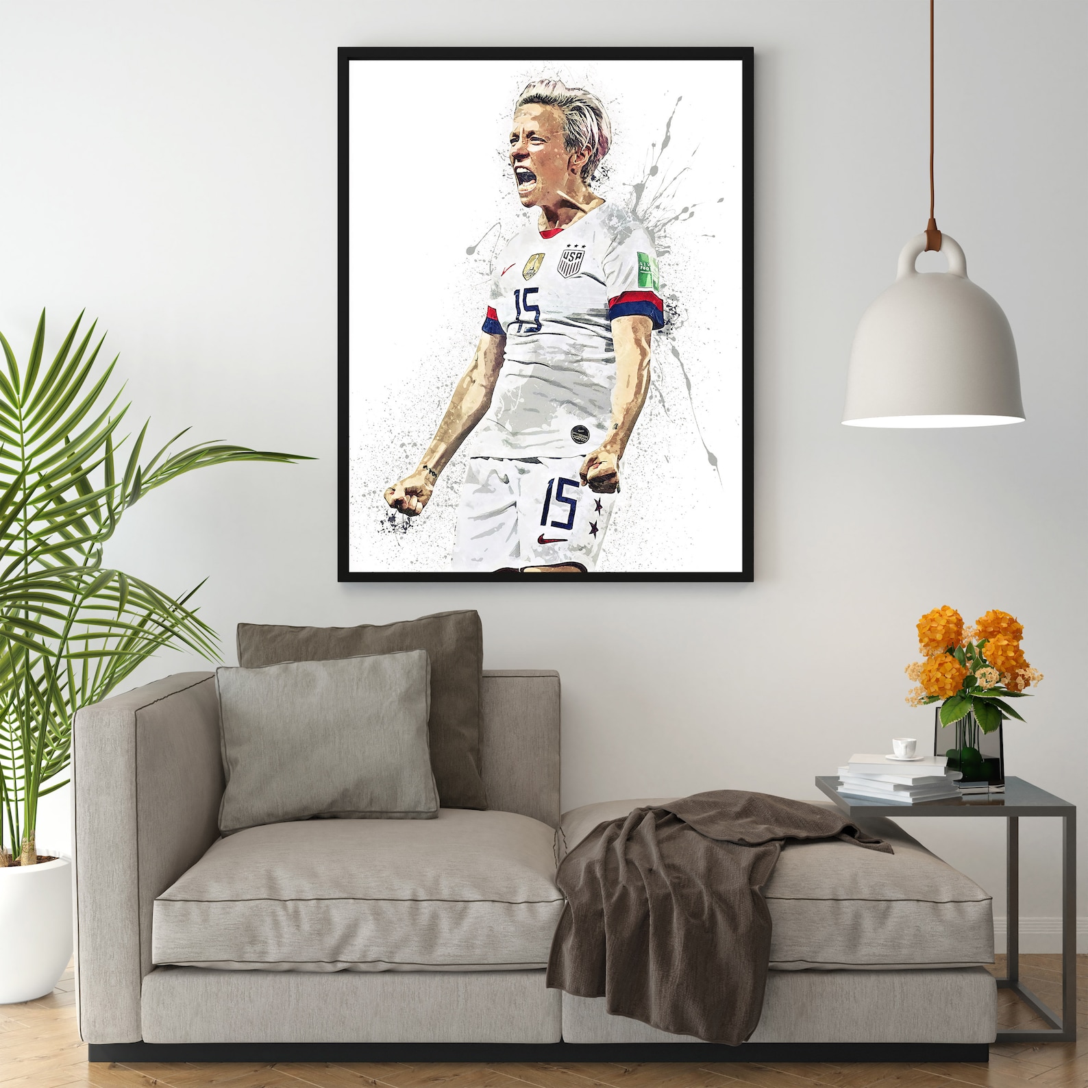 Megan Rapinoe Poster Wall Art Printable USA Soccer Digital | Etsy