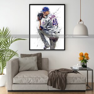 Jacob Degrom Poster, New York Mets, Canvas Wrap, Wall Art Print, Man ...