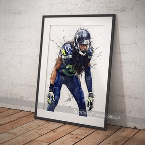 Richard Sherman Poster, Seattle Seahawks, Canvas Wrap, Wall Art Print ...