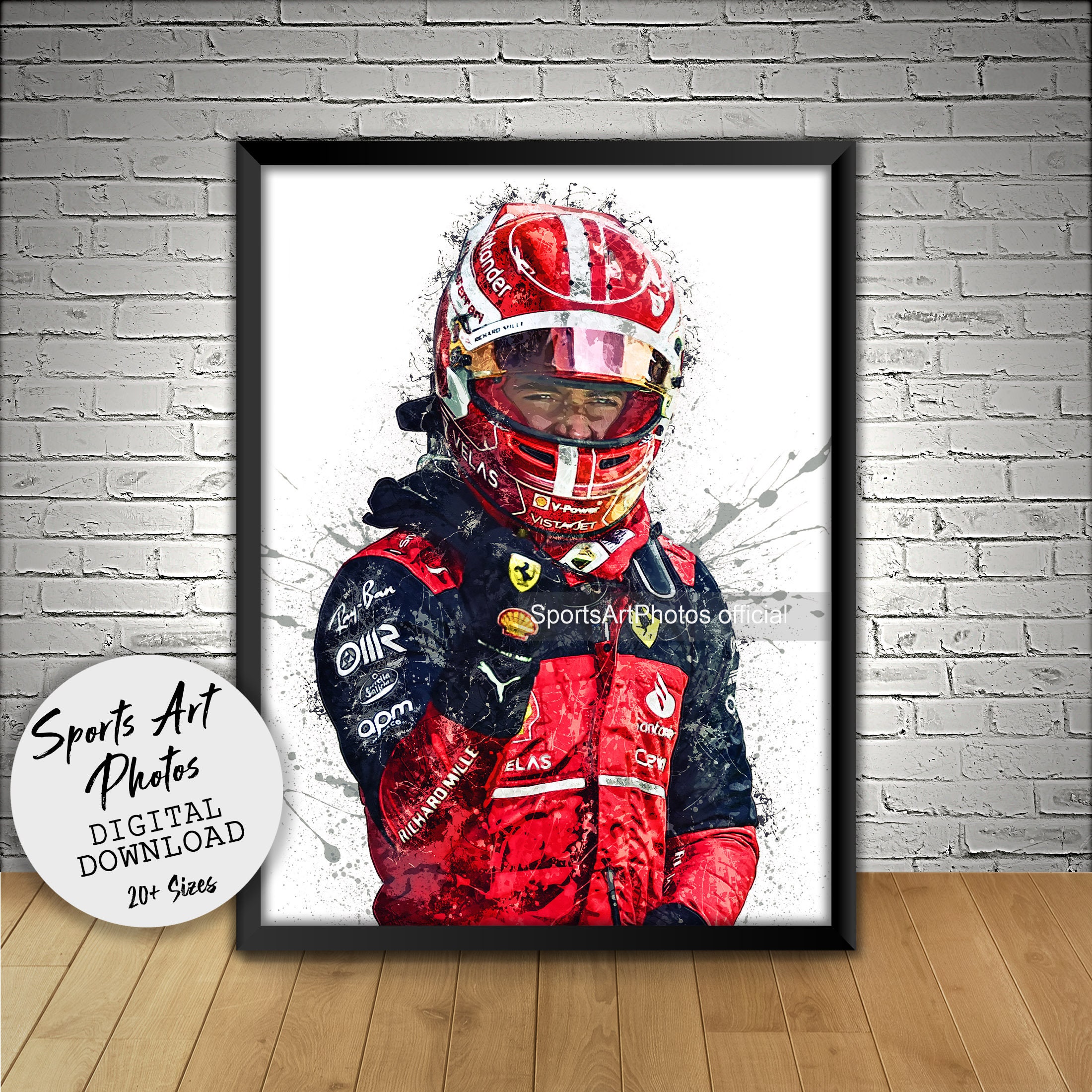 Charles Leclerc Poster Wall Art Printable Formula 1 Racing - Etsy