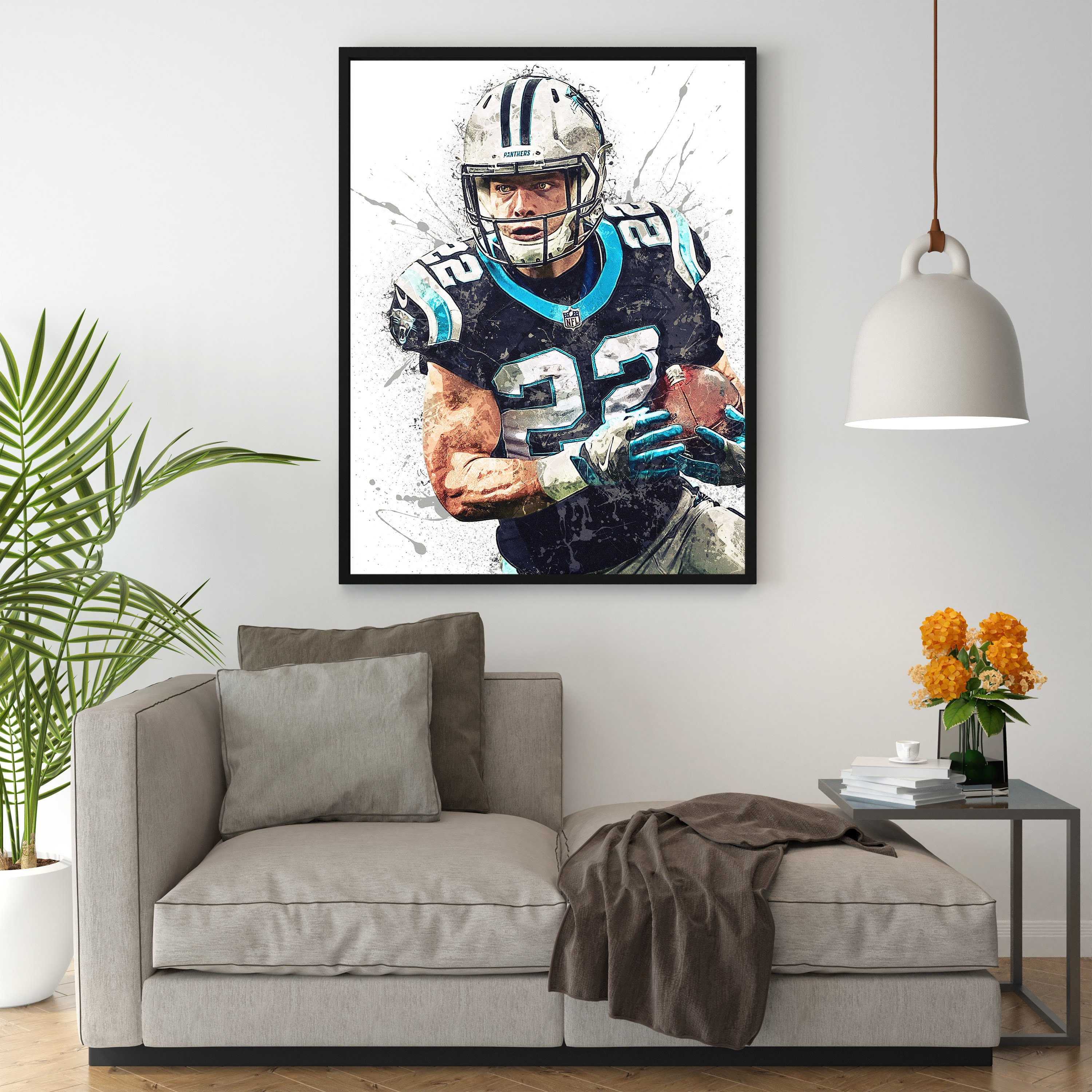 Christian McCaffrey Poster, Carolina Panthers Poster Designed & Sold By ...