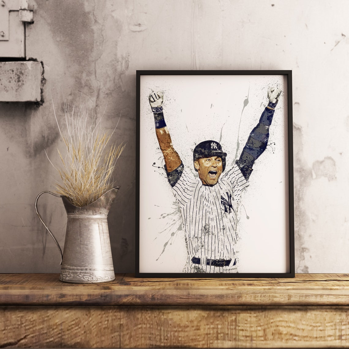 Derek Jeter Poster Wall Art Printable New York Yankees | Etsy