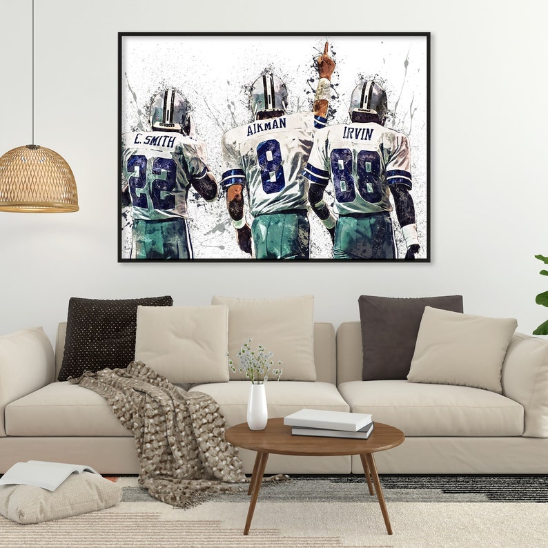 Troy Aikman Emmitt Smith Michael Irvin Poster Dallas - Etsy