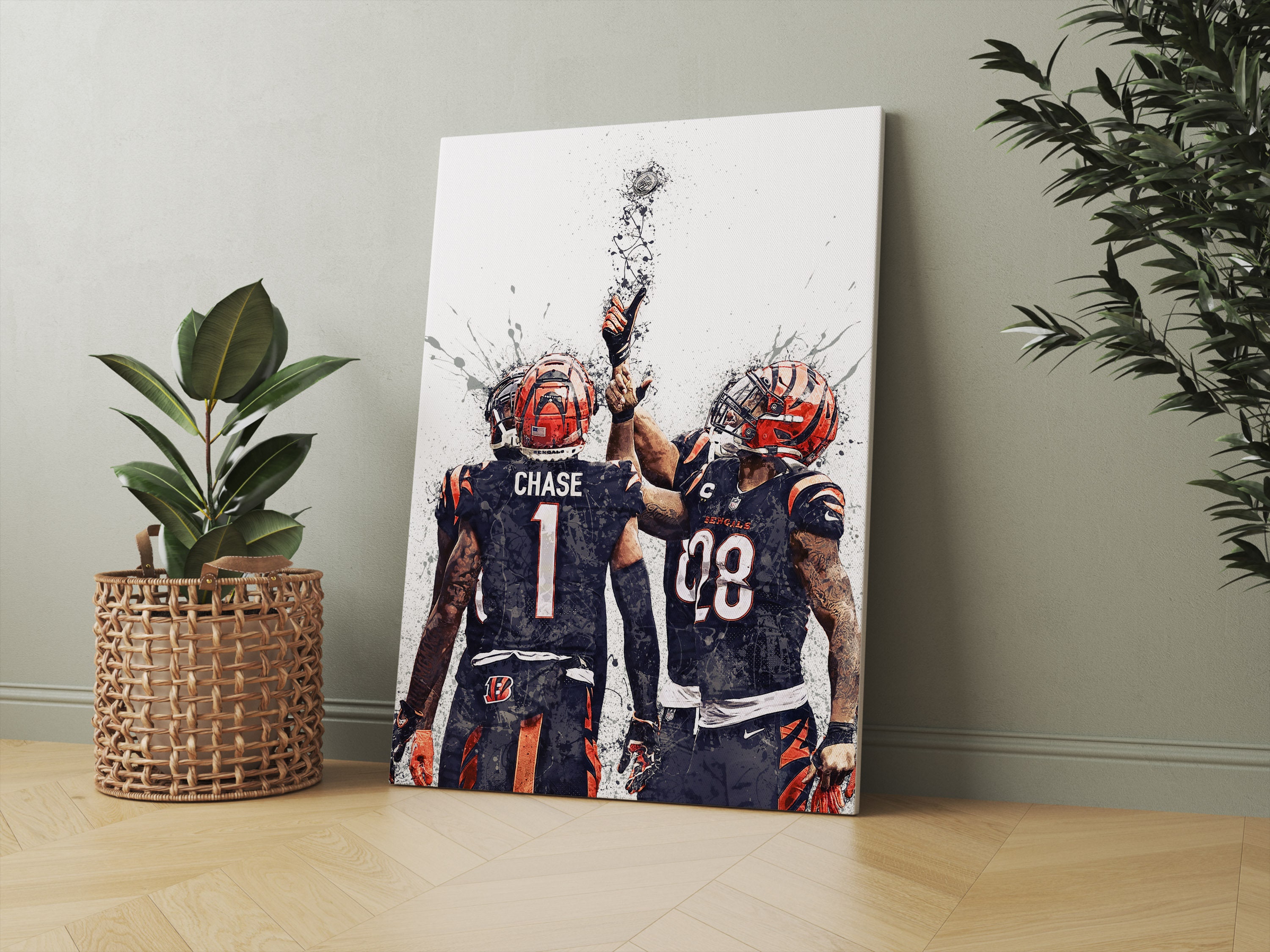 Joe Mixon Coin Toss Poster, Ja'Marr Chase Poster Designed & Sold By Jim ...