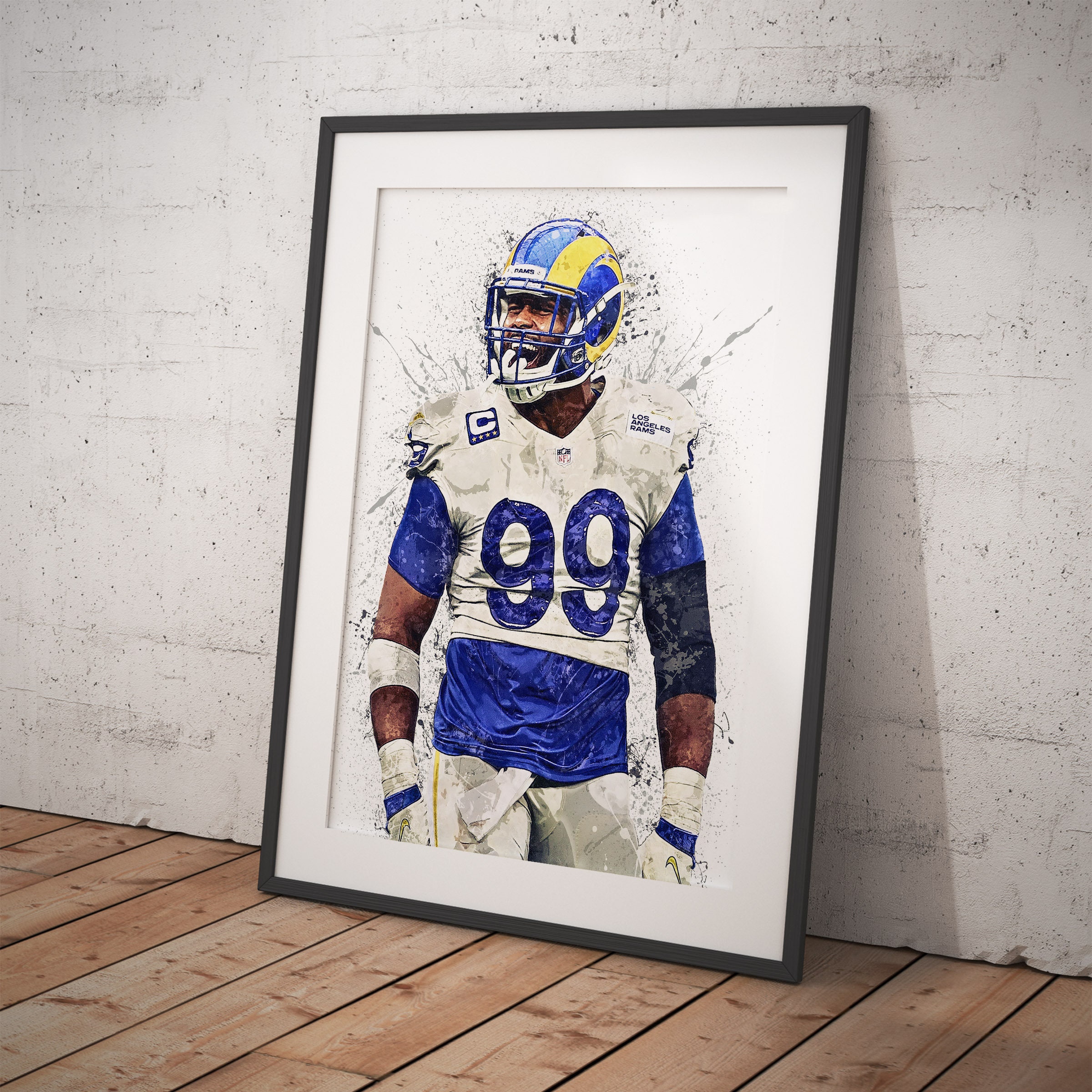 Aaron Donald Poster Los Angeles Rams Wall Art Printable Man - Etsy