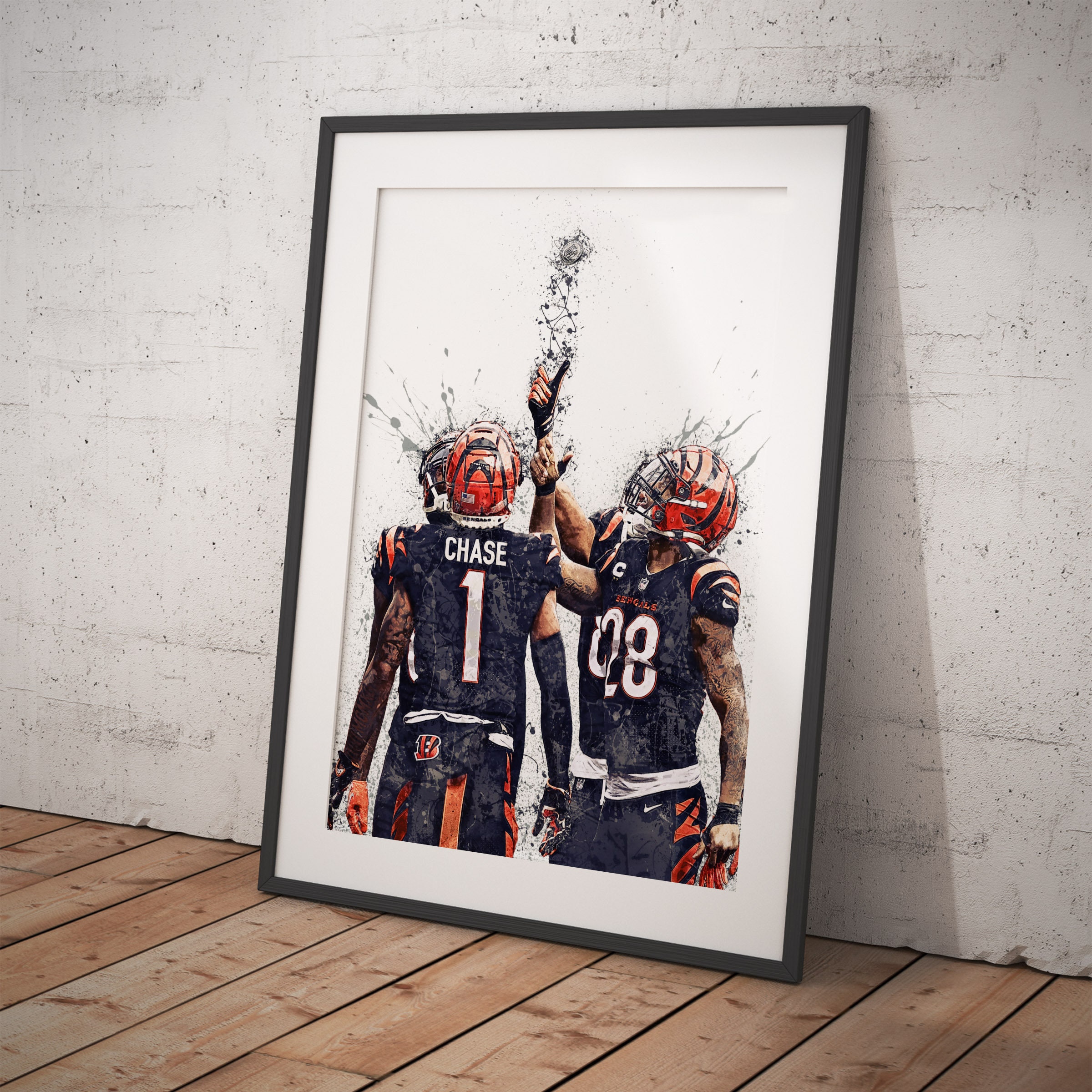 Joe Mixon Coin Toss Poster, Ja'Marr Chase Poster Designed & Sold By Jim ...