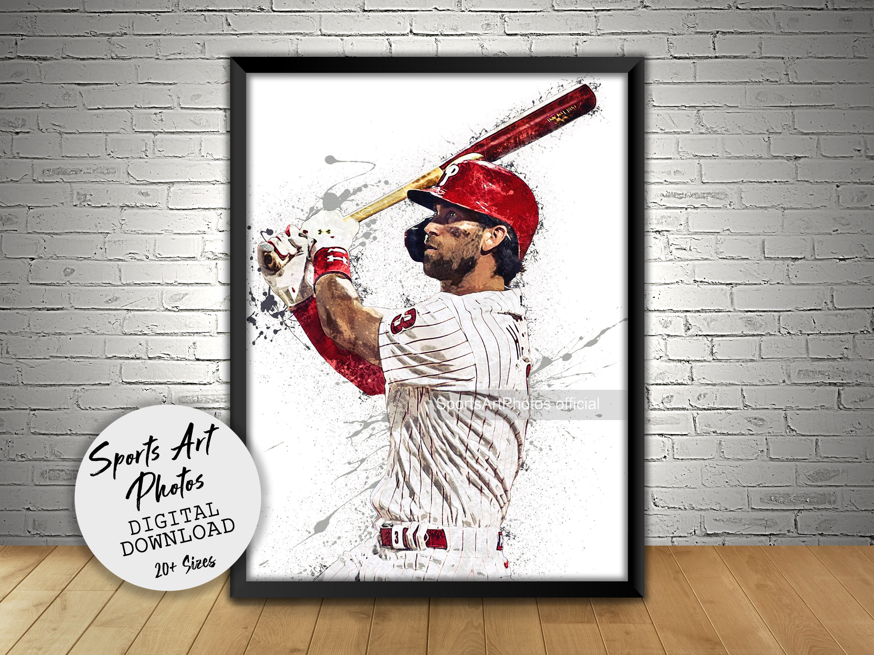Bryce Harper Poster Philadelphia Phillies Wall Art - Etsy