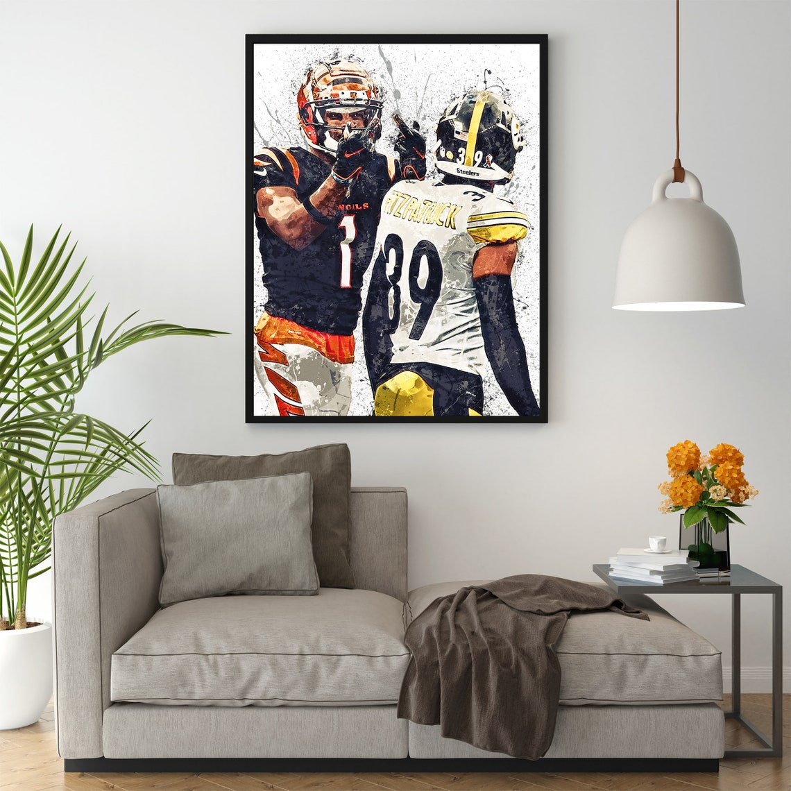 Ja'marr Chase Poster Minkah Fitzpatrick Cincinnati - Etsy