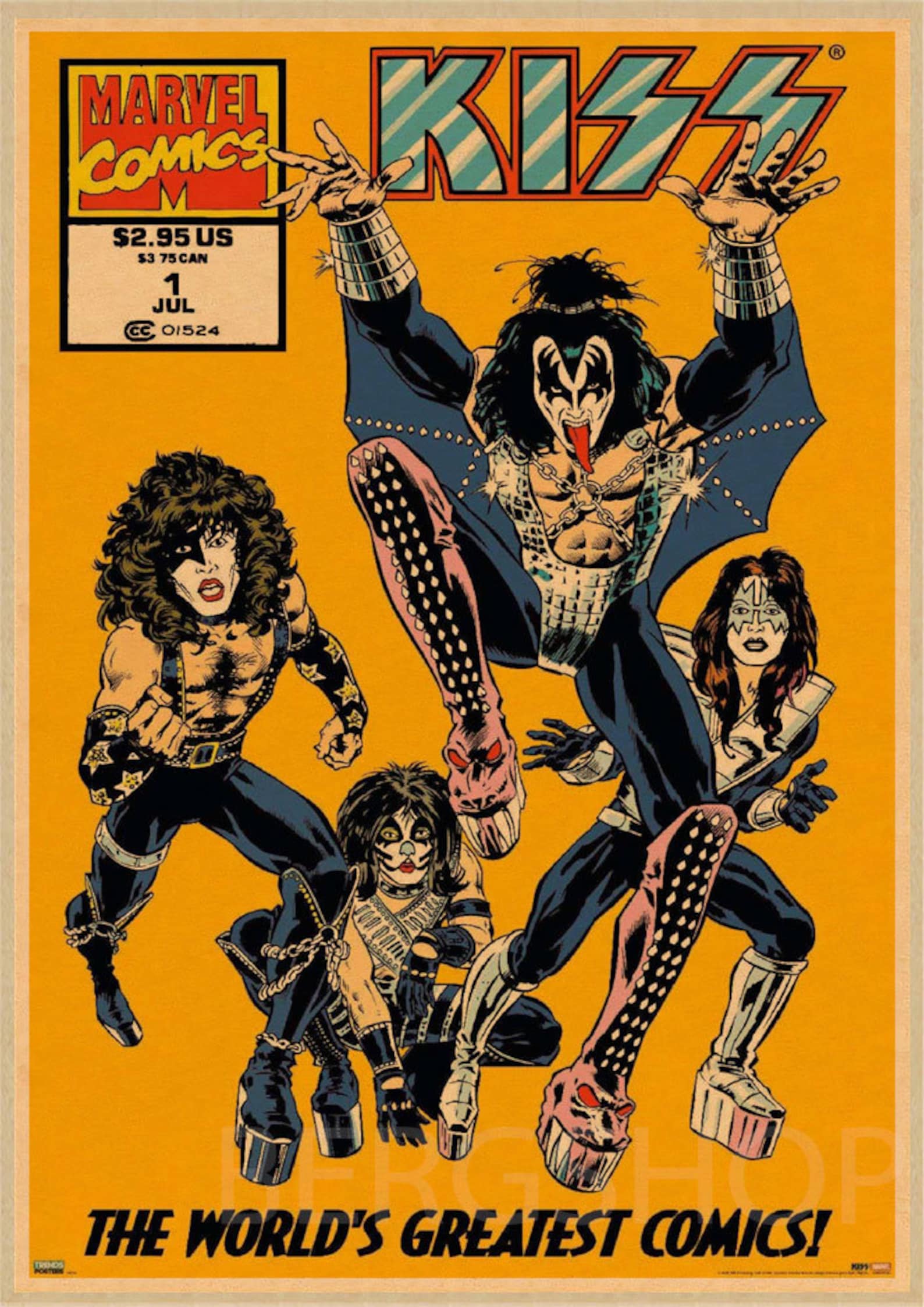 Kiss Band Poster Vintage Photograph Music LegendsArt Print | Etsy