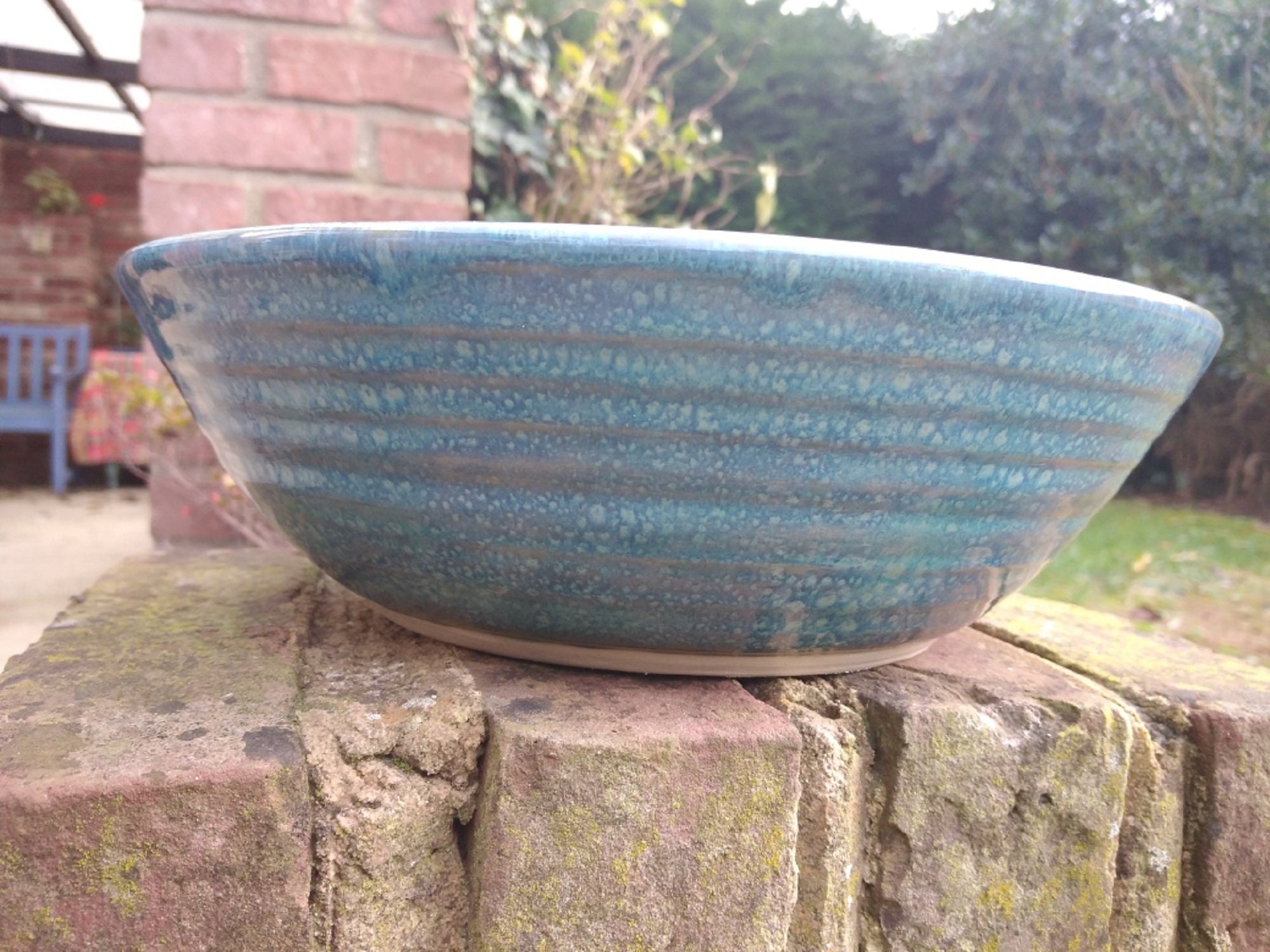 Hand Thrown / Light Turquoise Blue / Stoneware Pottery / XL - Etsy UK