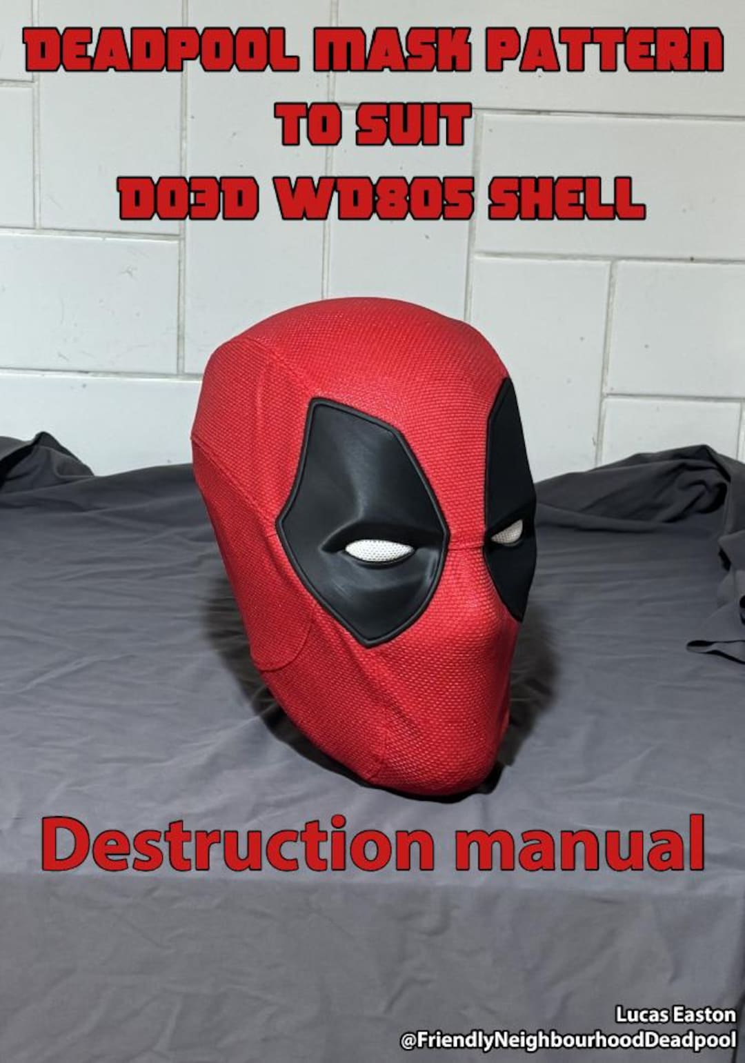 Deadpool Inspired Mask Sewing Pattern - Etsy