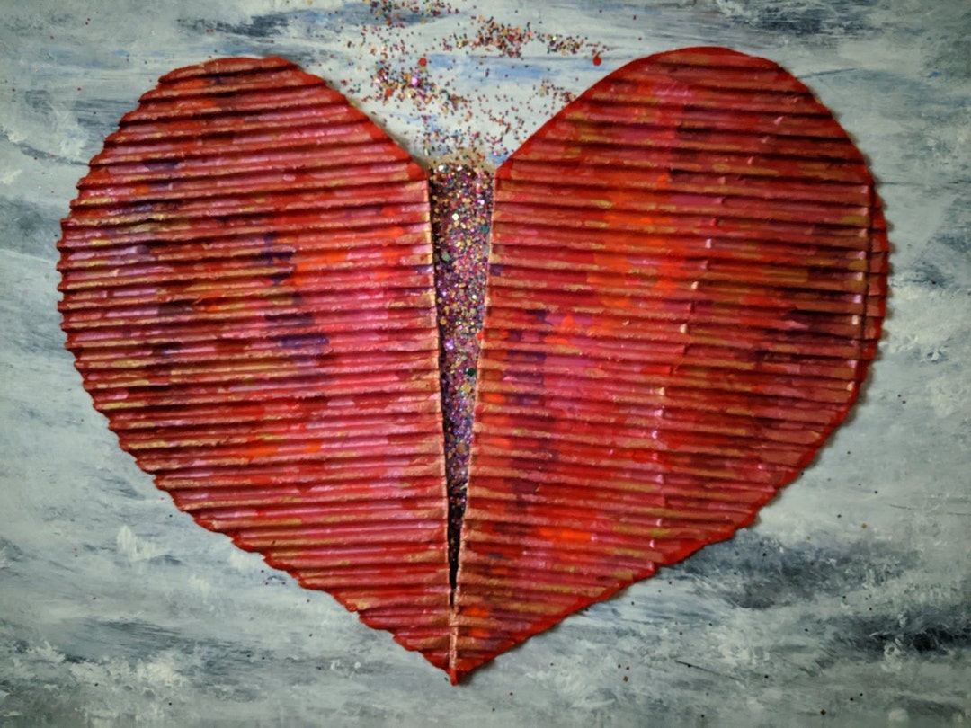Painting of an Open Heart Pouring Its Gifts Into the World - Etsy