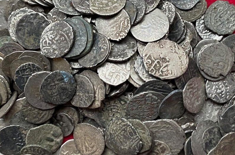 Ottoman Empire Silver Akce Coin: 15th Century Islamic Coin (9/14mm) - Etsy