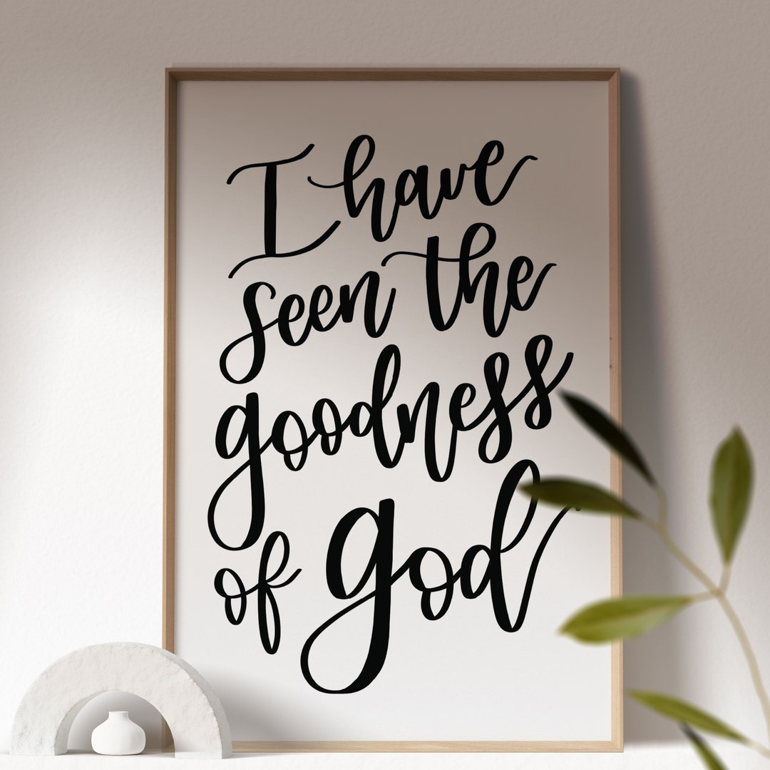Goodness of God 24x36 Printable Poster, Minimal Art Print, Minimalist ...