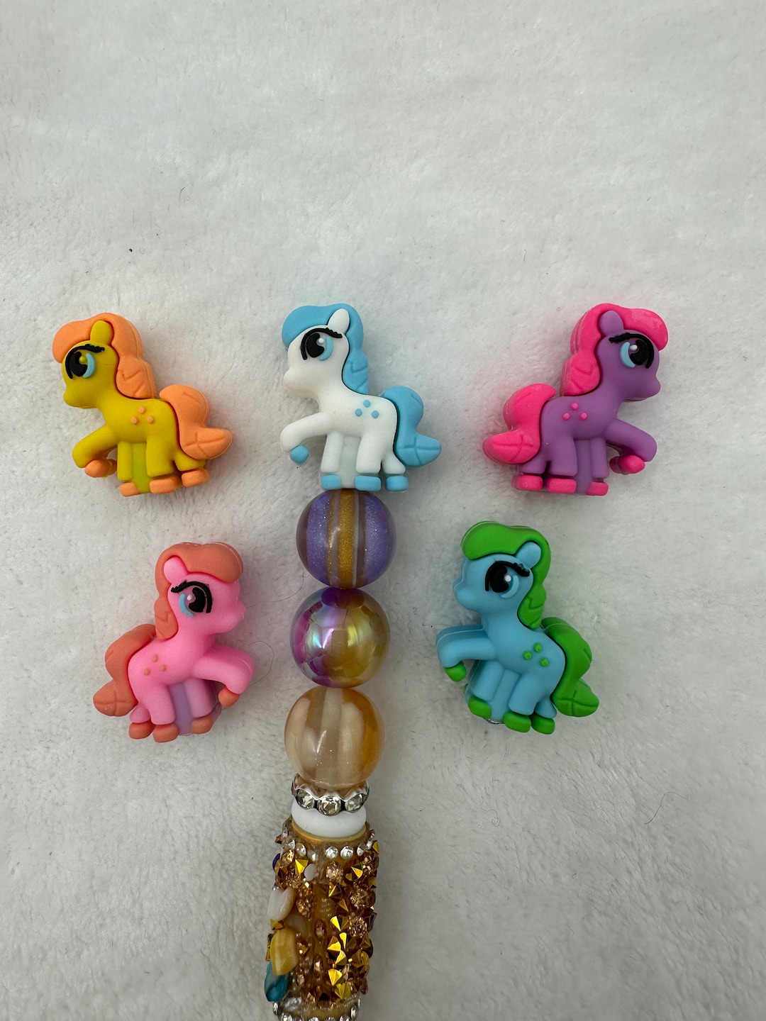 Pony Silicone Pen Cap • DIY Beaded Pen Accessory - Etsy