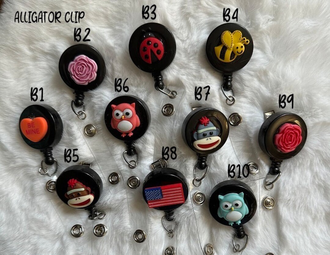 ID Badge Holder, Alligator Clip Badge Holder, Belt Clip Badge Holder - Etsy