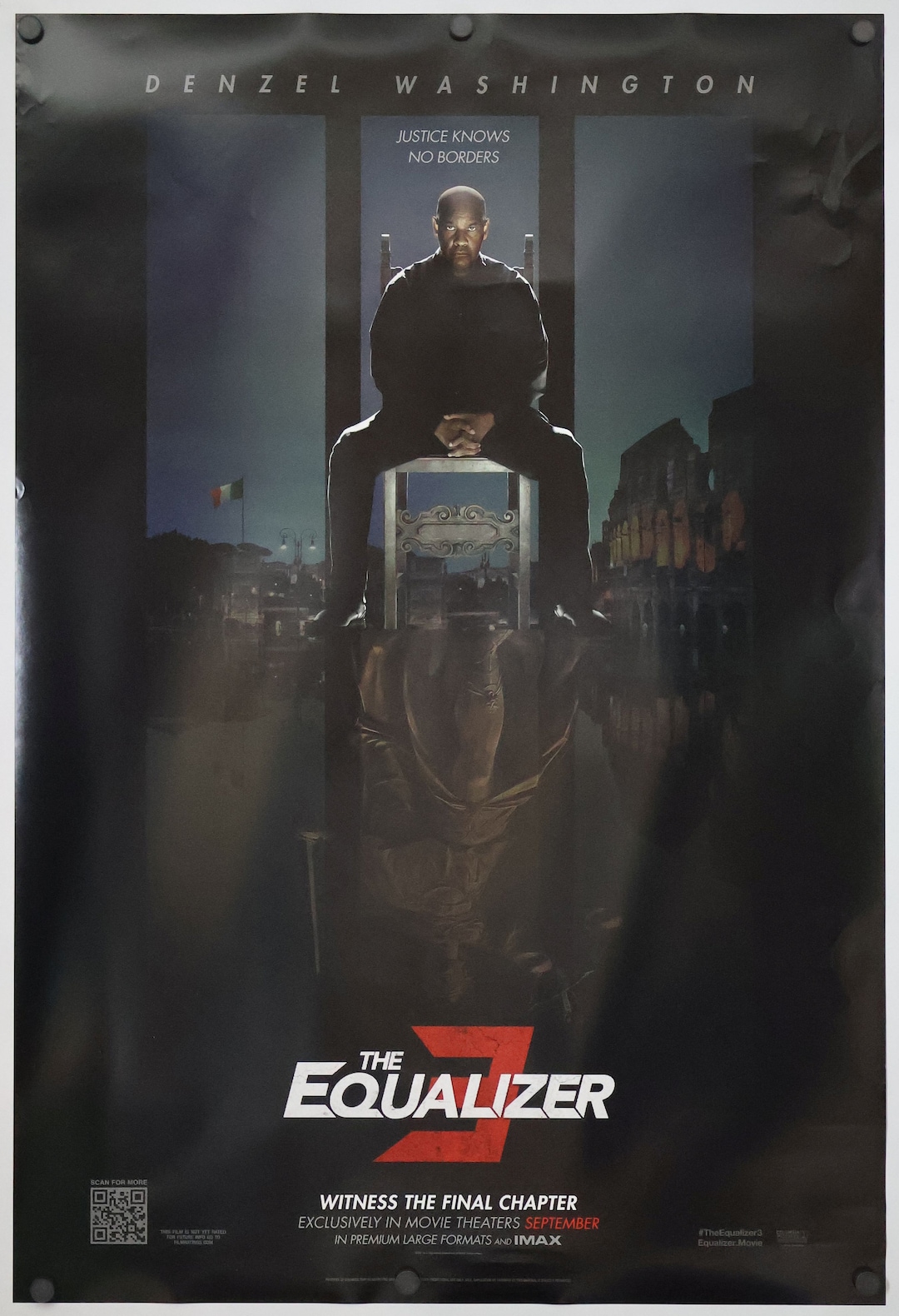 Equalizer 3 Original Movie Poster Advance 27x40 2023 - Etsy