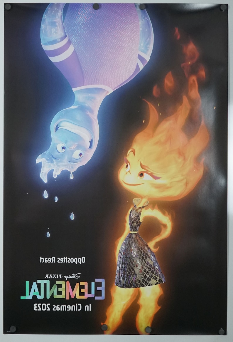 Elemental Original Movie Poster Advance Style A 27x40 2023 - Etsy