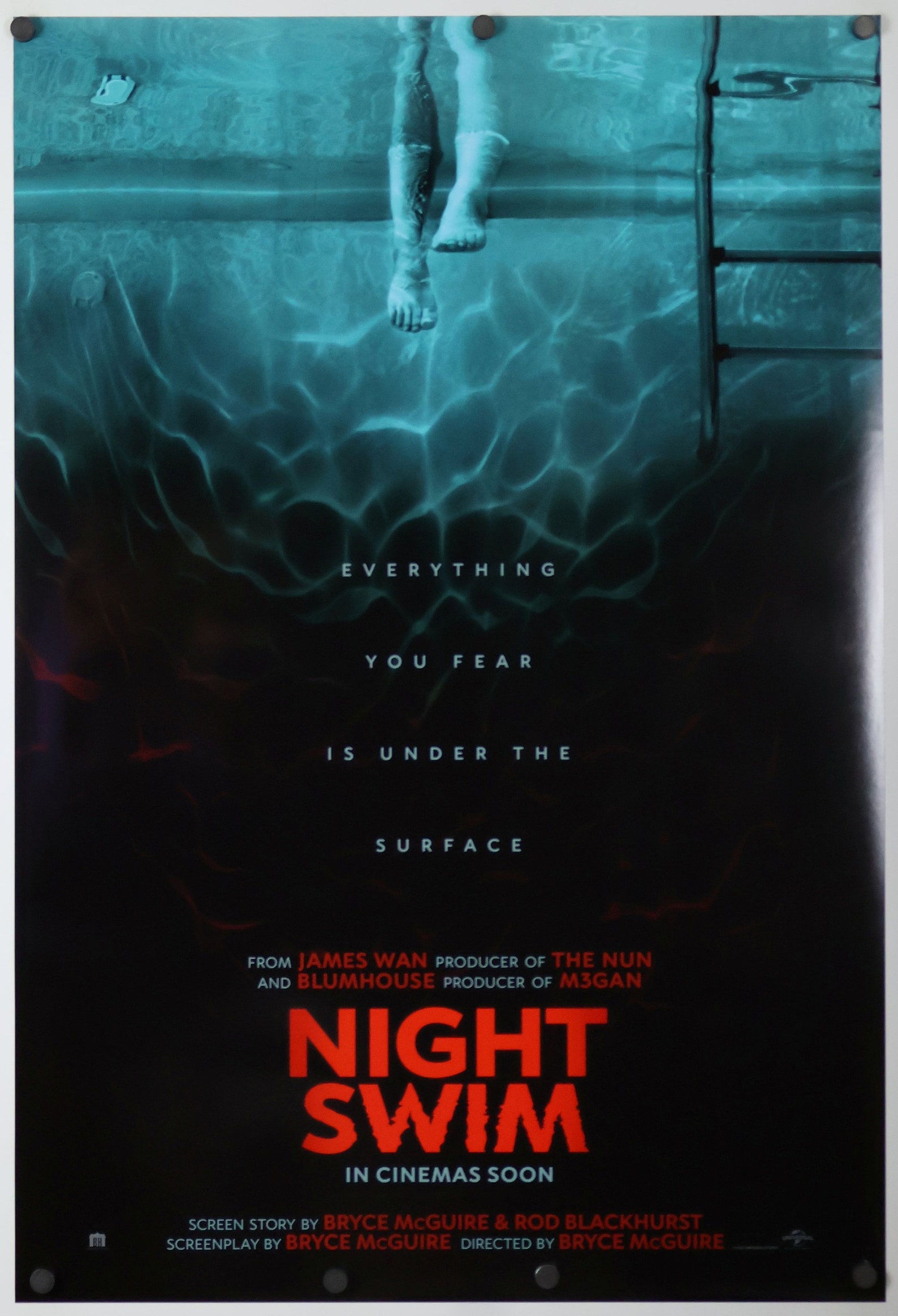 Night Swim Original Movie Poster Advance 27x40 Blumhouse Horror - Etsy