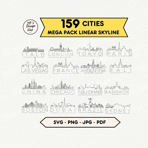 City Skyline Svg - Etsy