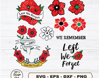 Lest We Forget Svg - Etsy UK